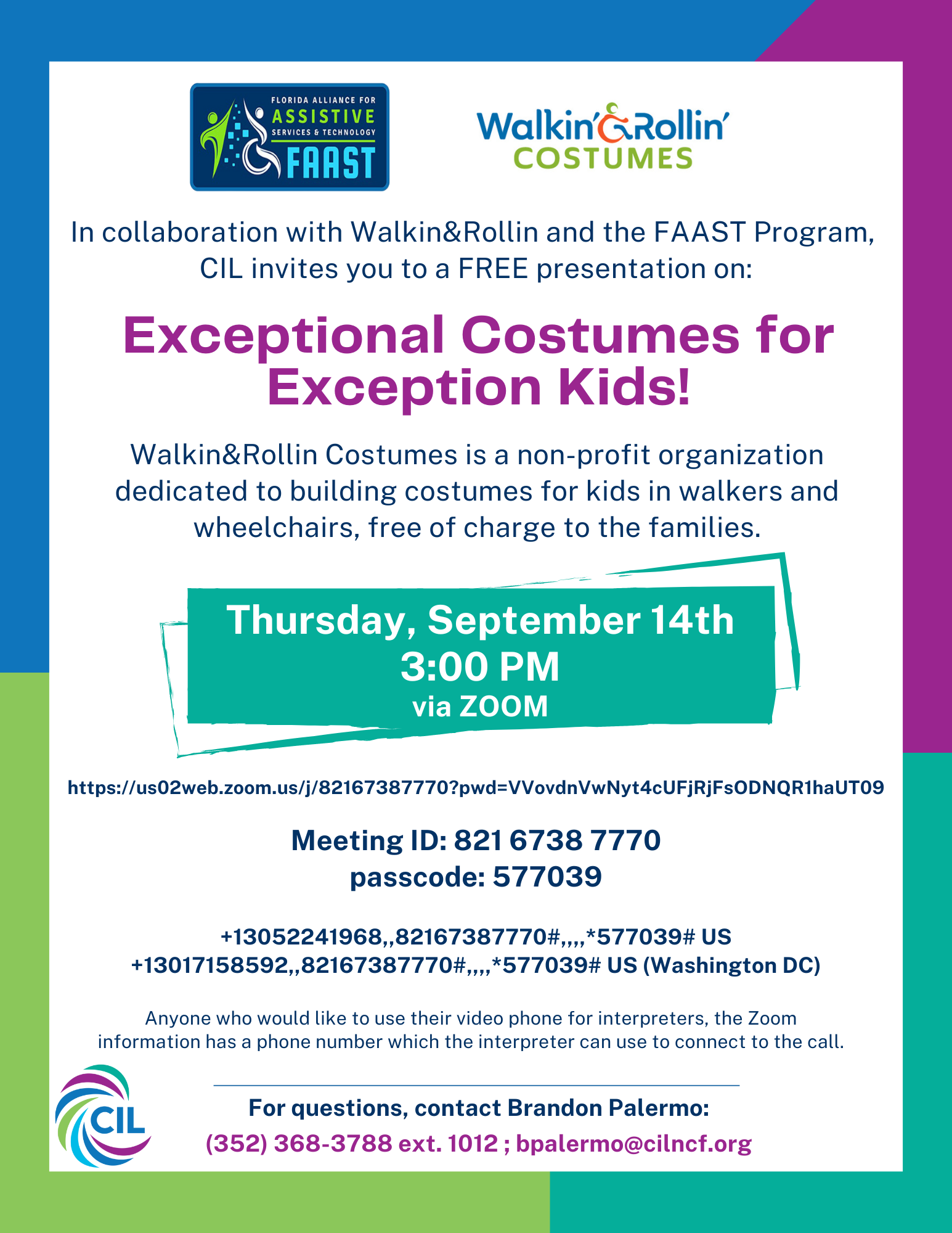 FAAST Presentation: Exceptional Costumes for Exceptional Kids! | Center ...